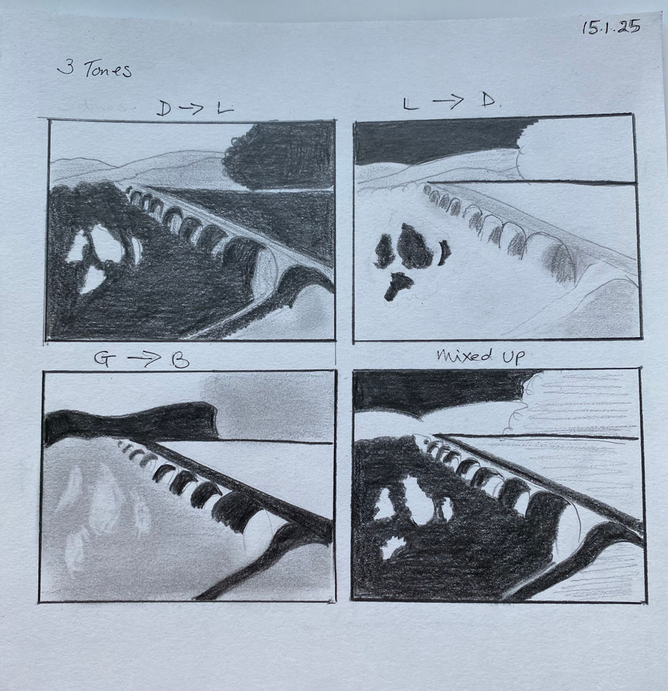 SCAPES HOMEWORK 3 Tones and Line and Ink | Art with Tricia