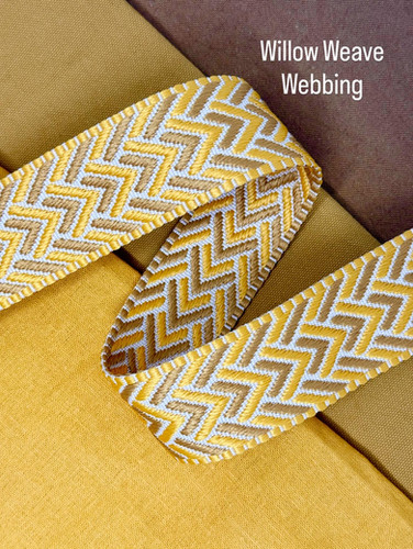 1½” (38mm) Willow Weave Webbing - YELLOW | GeorgiaGirlStitches
