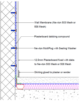 Newton Cavity Drain Basedrain (D1) 2m Lengths | Structural Supplies