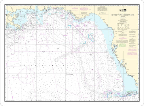 Nautical Chart 11006 'Gulf Coast - Key West to Mississippi River ...
