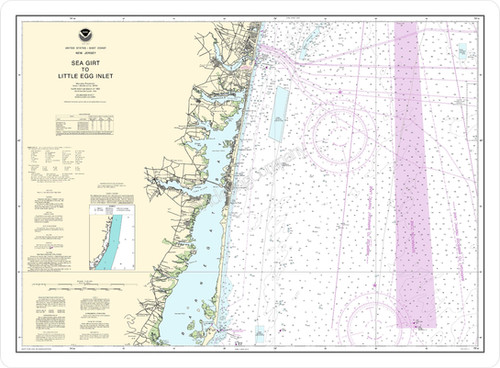 Nautical Chart 12323 'Sea Girt to Little Egg Inlet' Placemat ...