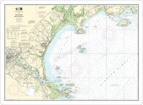 Nautical Chart 13287 'Saco Bay and Vicinity' Placemat | Pickering Company