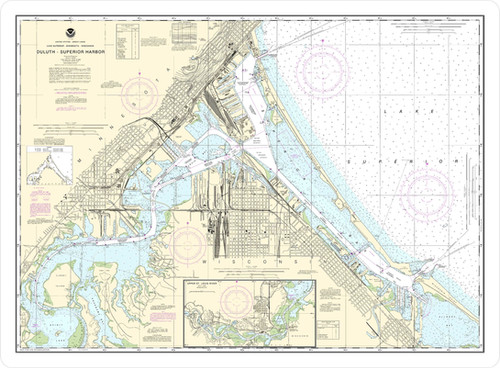 Nautical Chart 14975 'Duluth Superior Harbor;Upper St' Placemat ...