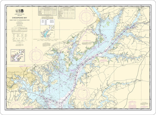 Nautical Chart 12273 'Chesapeake Bay-Sandy Point to Susquehanna River ...