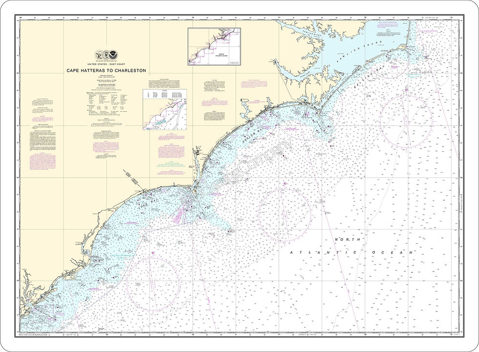 Nautical Chart Cork-Backed Hardboard Placemats | Pickering Company