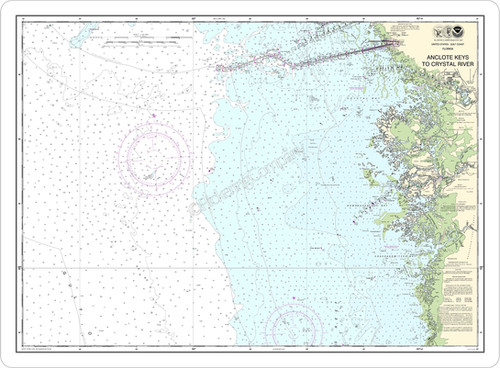 Nautical Chart 11409 'Anclote Keys to Crystal River' Placemat ...
