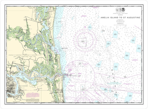 Nautical Chart 11488 'Amelia Island to St Augustine' Placemat ...