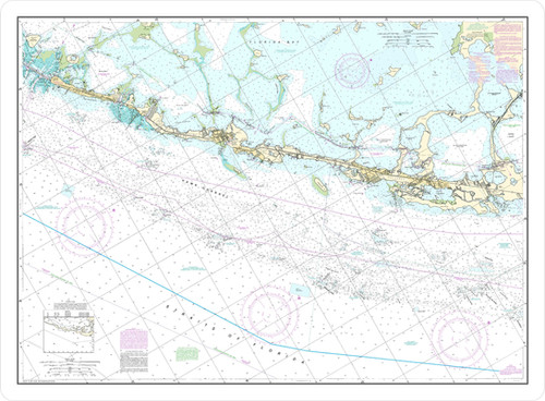 Nautical Chart 11464 'Blackwater Sound to Matecumbe' Placemat ...