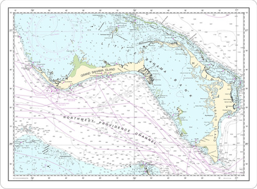 Nautical Chart 4149 'Grand Bahama Great Abacos' Placemat | Pickering ...