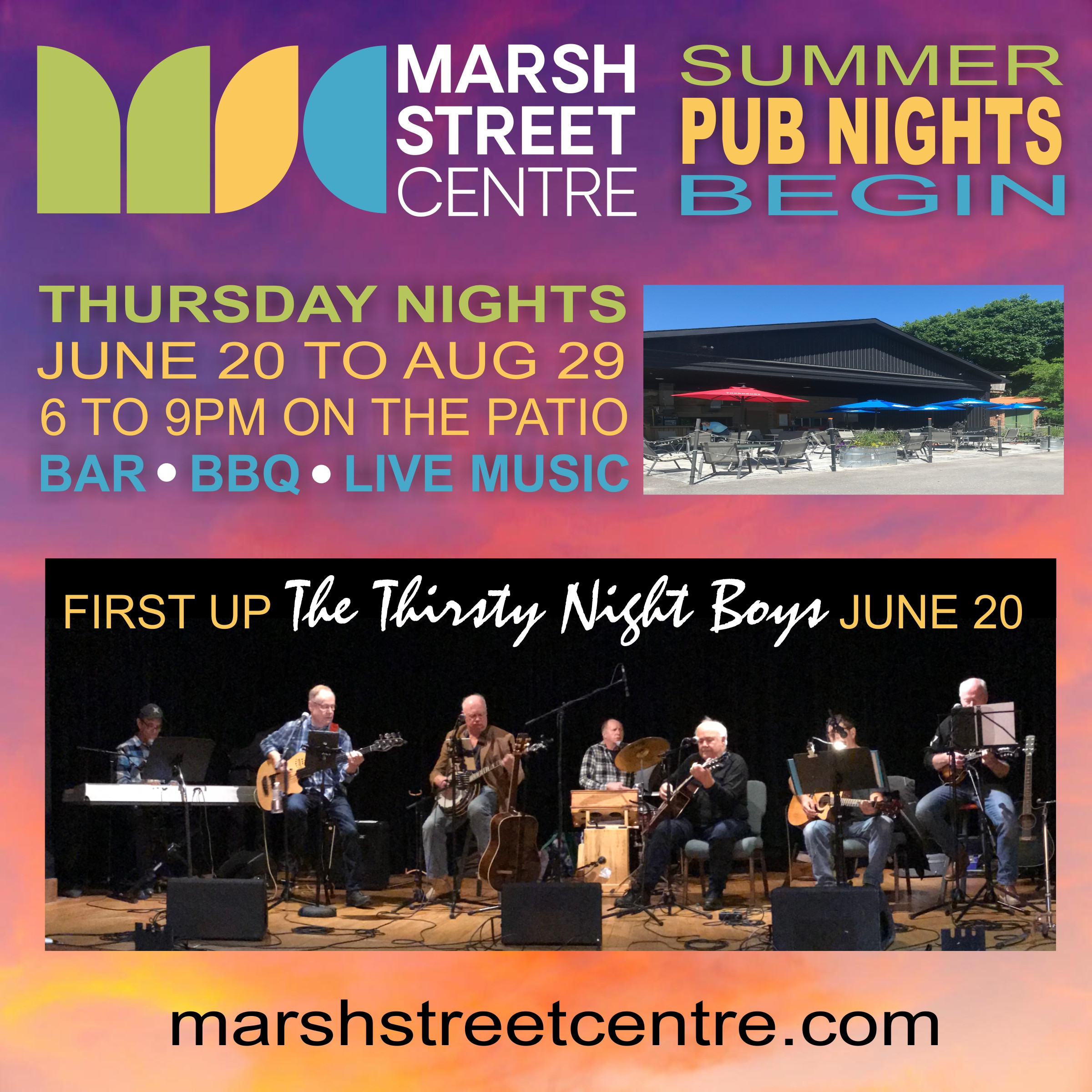 Thursday Night Summer Pub Nights on the Patio | Marsh Street Centre