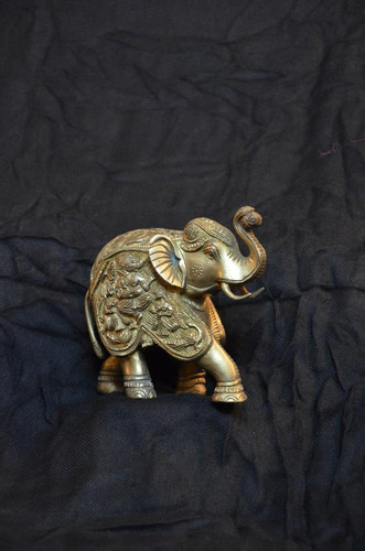 Elephant Statue with Upraised Trunk | InDesign