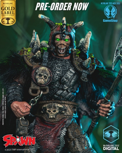 McFarlane Digital Spawn: The Dark Ages Bloodaxe and Horse Gold Label ...