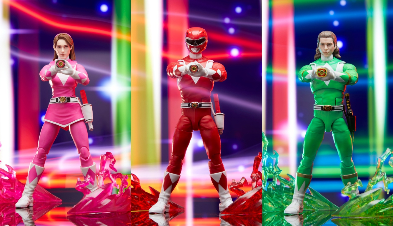 Power Rangers Lightning Collection Remastered Red, Pink, and Green Rangers