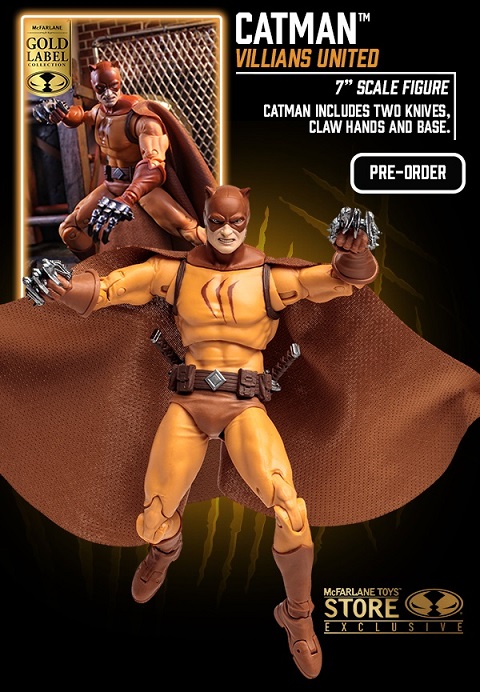 McFarlane DC Multiverse releases of The Riddler, Catman, and Superboy-Prime 'Patina Edition'