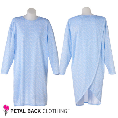 Ladies long sleeve nightie | Petal Back
