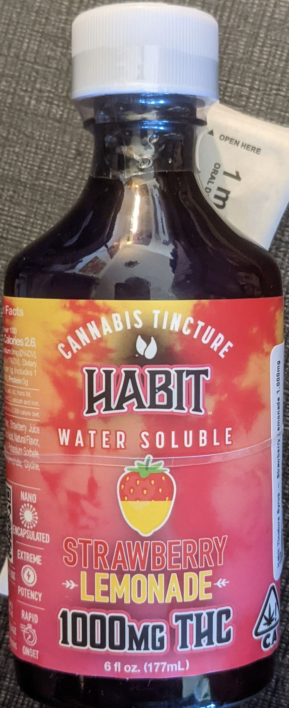 Review: Habit Cannabis Tincture (1000MG THC Strawberry Lemonade ...