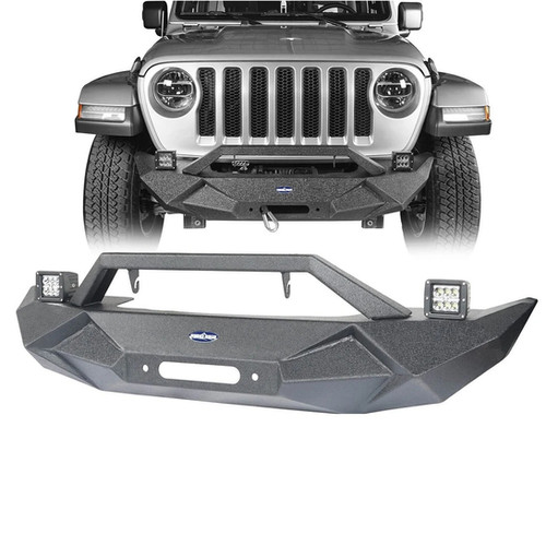 JK Longhorn Stubby Front Bumper w/ Bull Bar | africalonghorn