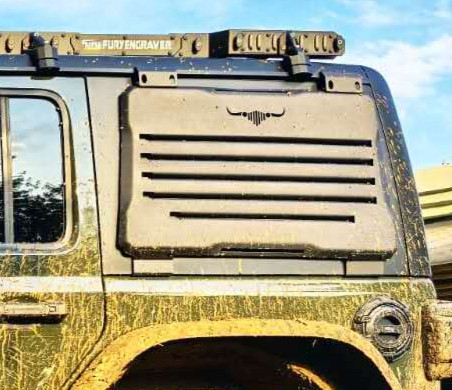 JL 4dr Longhorn Rear Window Aluminum Armor - 1 pair | africalonghorn
