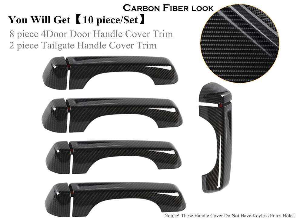 JL/JT Door Handle Cover - Carbon Fibre Texture | africalonghorn