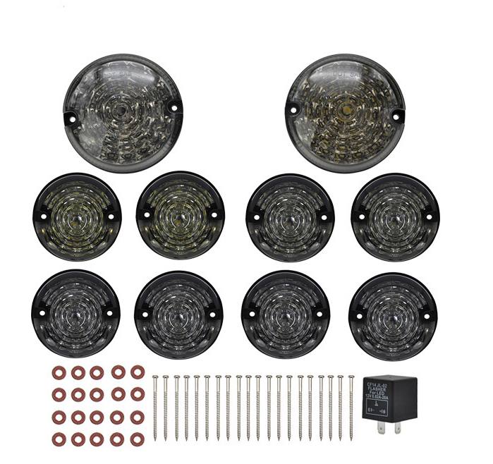Land Rover Defender LED Lights Upgrade Kit-Y+W+R (Smoke Lens ...