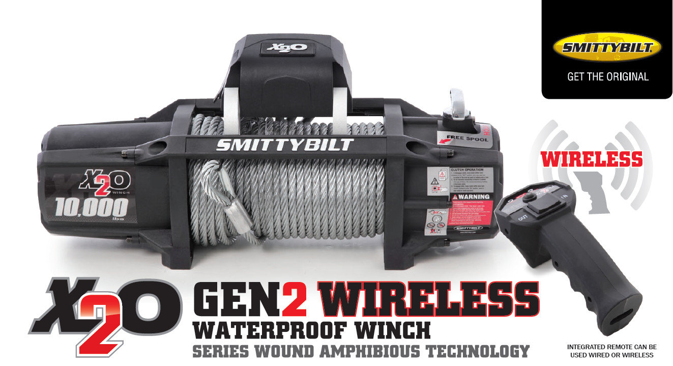 Smittybilt Gen2 X2O COMP Series 12,000 lb. Winch w/ Synthetic Rope ...