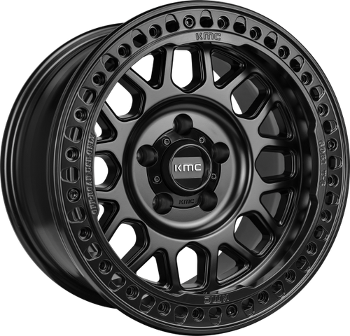 KMC® -KM234 GRENADE DESERT Satin Black Beadlock 17X8.5 (Set of 5pcs ...