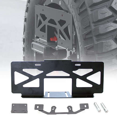 JL Spare Tire License Plate Mount Bracket | africalonghorn
