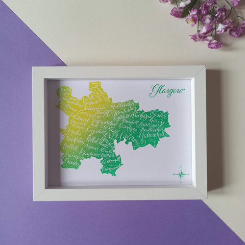 Glasgow calligraphy map | Crafty Nib