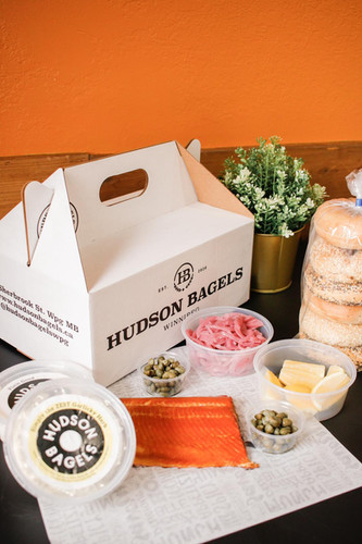 Lox Box with "the works" | Hudson Bagels