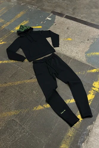 Syna world SYNA OG TRACKSUIT - BLACK/GREEN | Drip N Drown UK