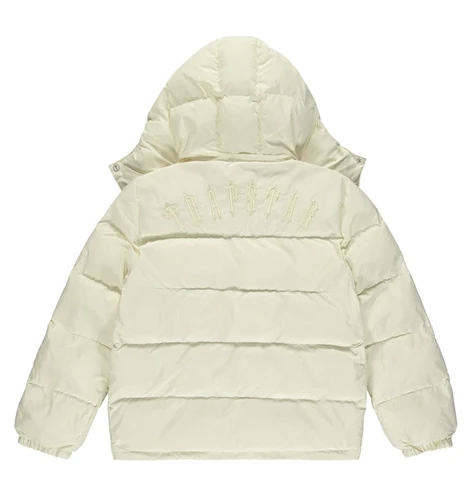 Trapstar Iron gate Detachable Hooded Puffer Jacket - Cream | Drip N ...