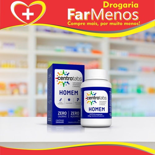 Centrotabs Homem com 60 comprimidos | Drogarias Farmenos
