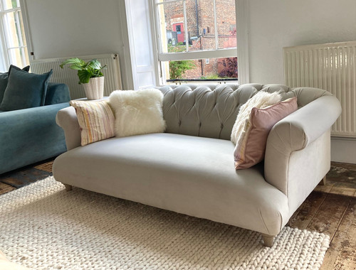 Loaf Small Dixie Chesterfield Sofa in Blotting Paper Clever Velvet RRP ...