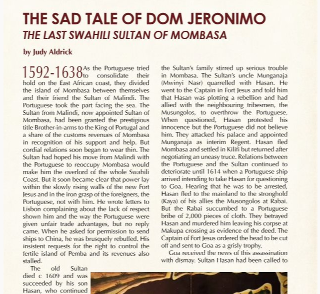 The Sad Tale of Dom Jeronimo | HistoryofEastAfrica
