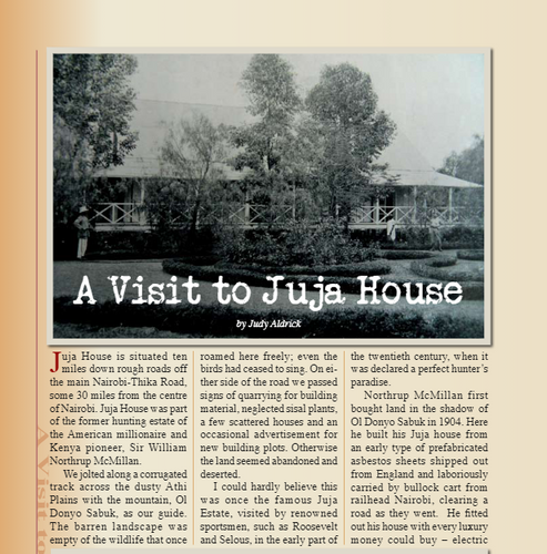 A Visit to Juja House | HistoryofEastAfrica