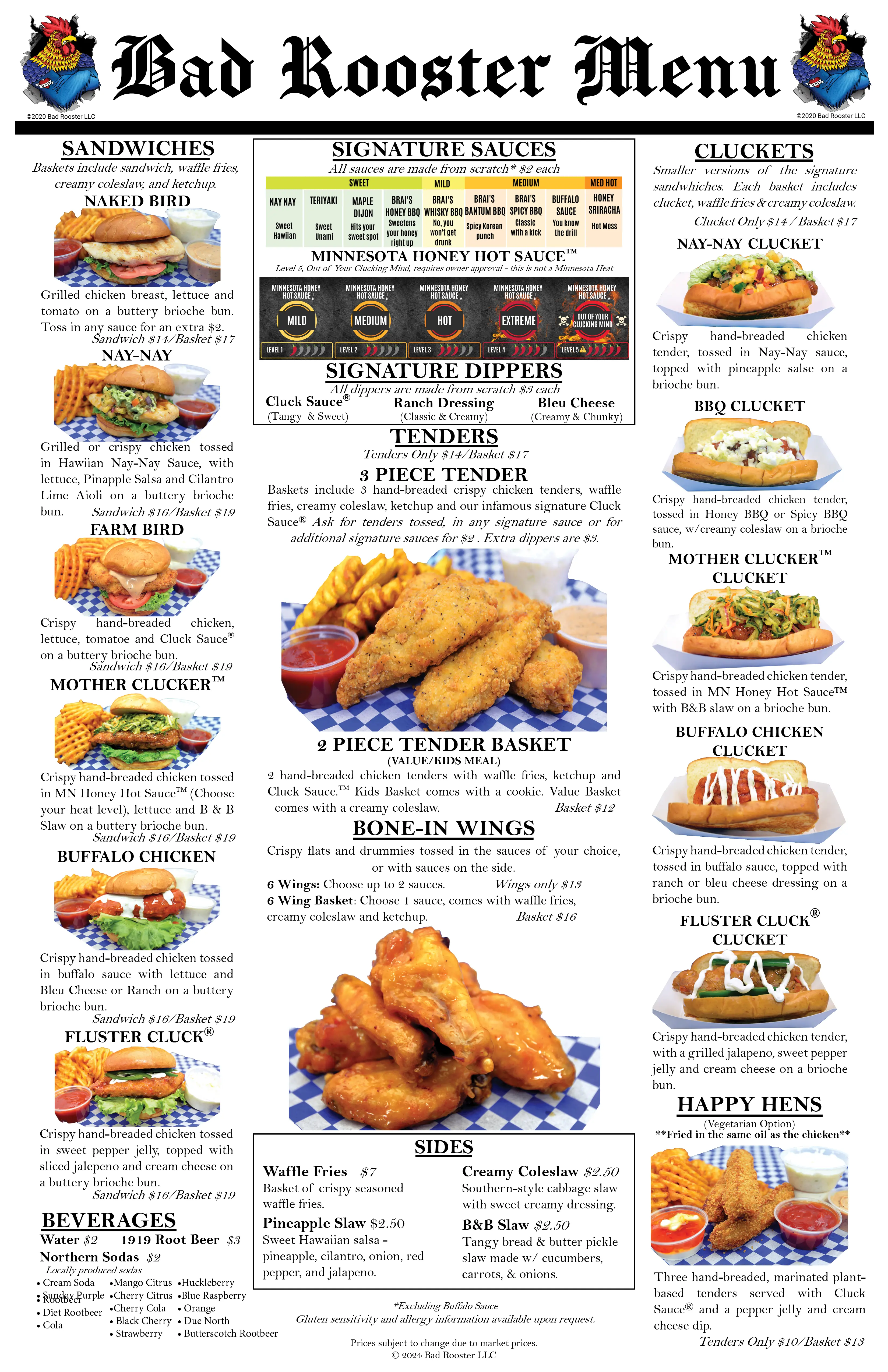 MENU | Bad Rooster