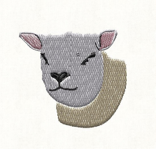 Texel Sheep Head Embroidered design - Choice of items | PersonalisedFarmer