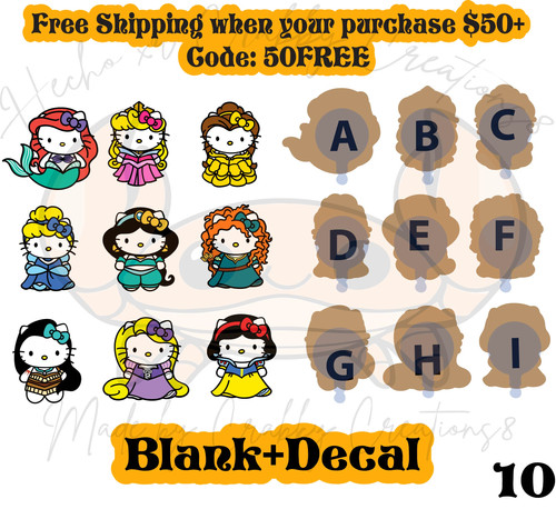 Hello Kitty Princess Badge Blank+ Decal(10) | crabby creations