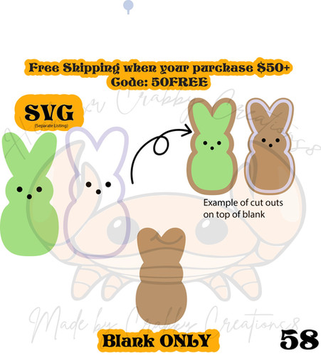 Peeps Badge Blank | crabby creations