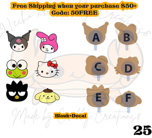 Hello Kitty and Friend's Badge Blank+ Decal [25] | crabby creations