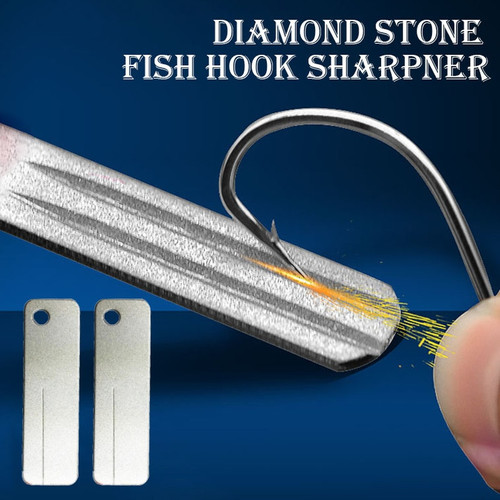 Portable Diamond Stone Fishing Hook Sharpener with Keychain | Life Line ...