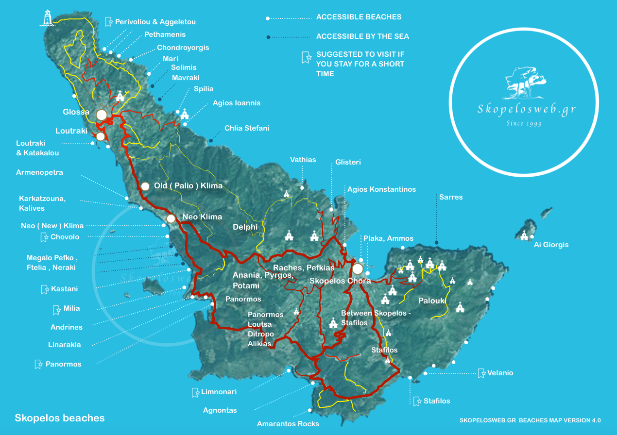 Σκόπελος χάρτης skopelos skymap της Σκοπέλου ελλάδα χάρτης Σποράδες χάρτες