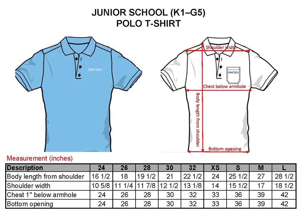 Uniform - Tops | UWCSEA Dover eShop