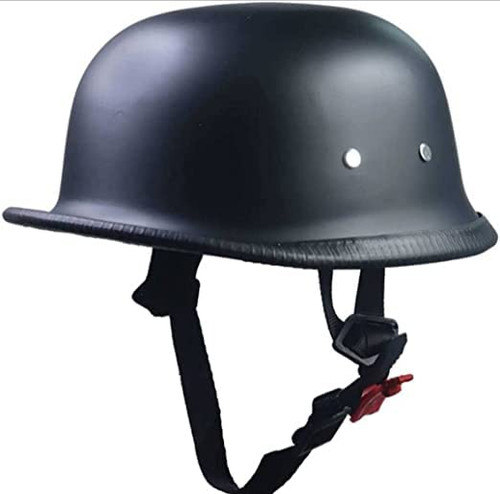 RoadReligion German Style Helmet, Retro Style Half face Helmet (Matt ...