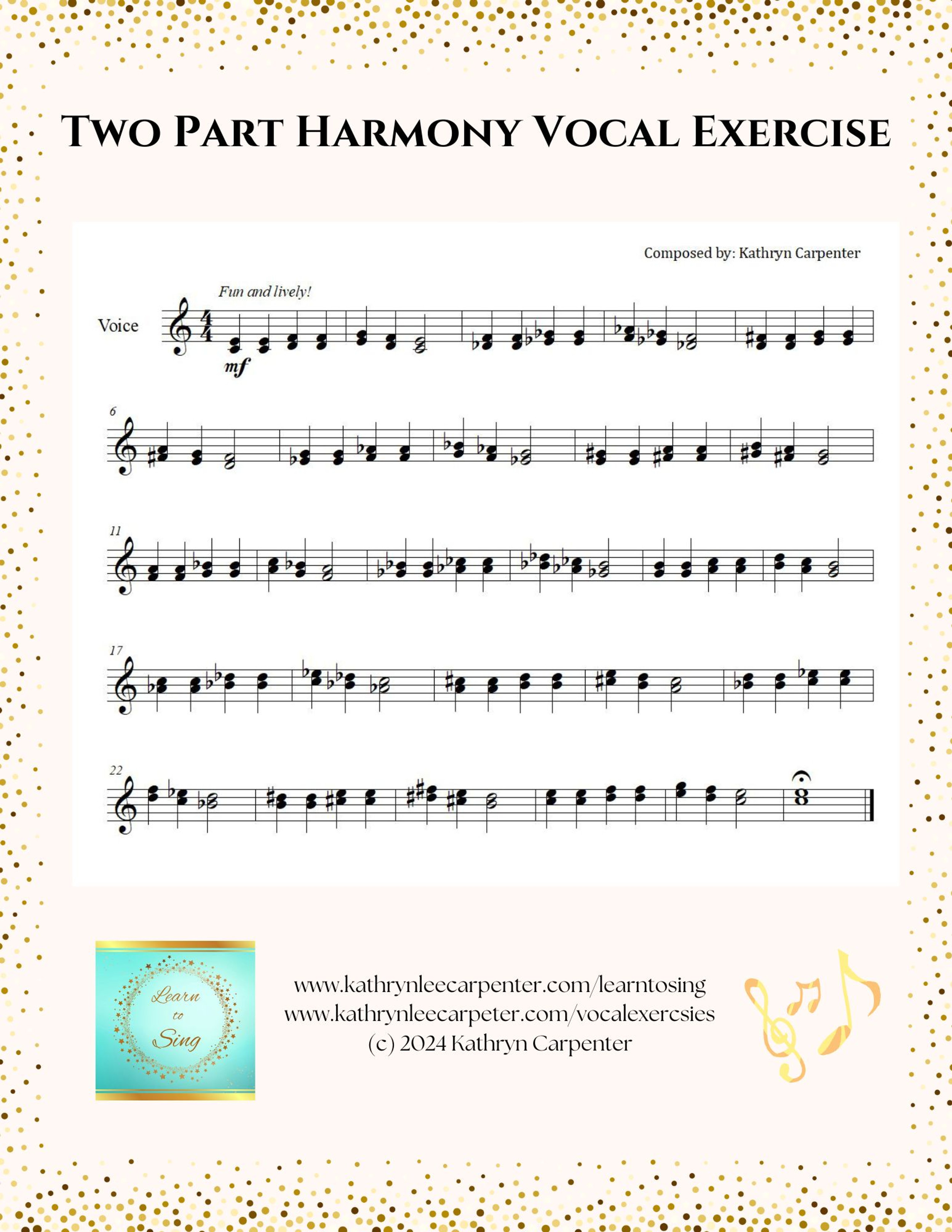 "Two Part Harmony Vocal Exercise"