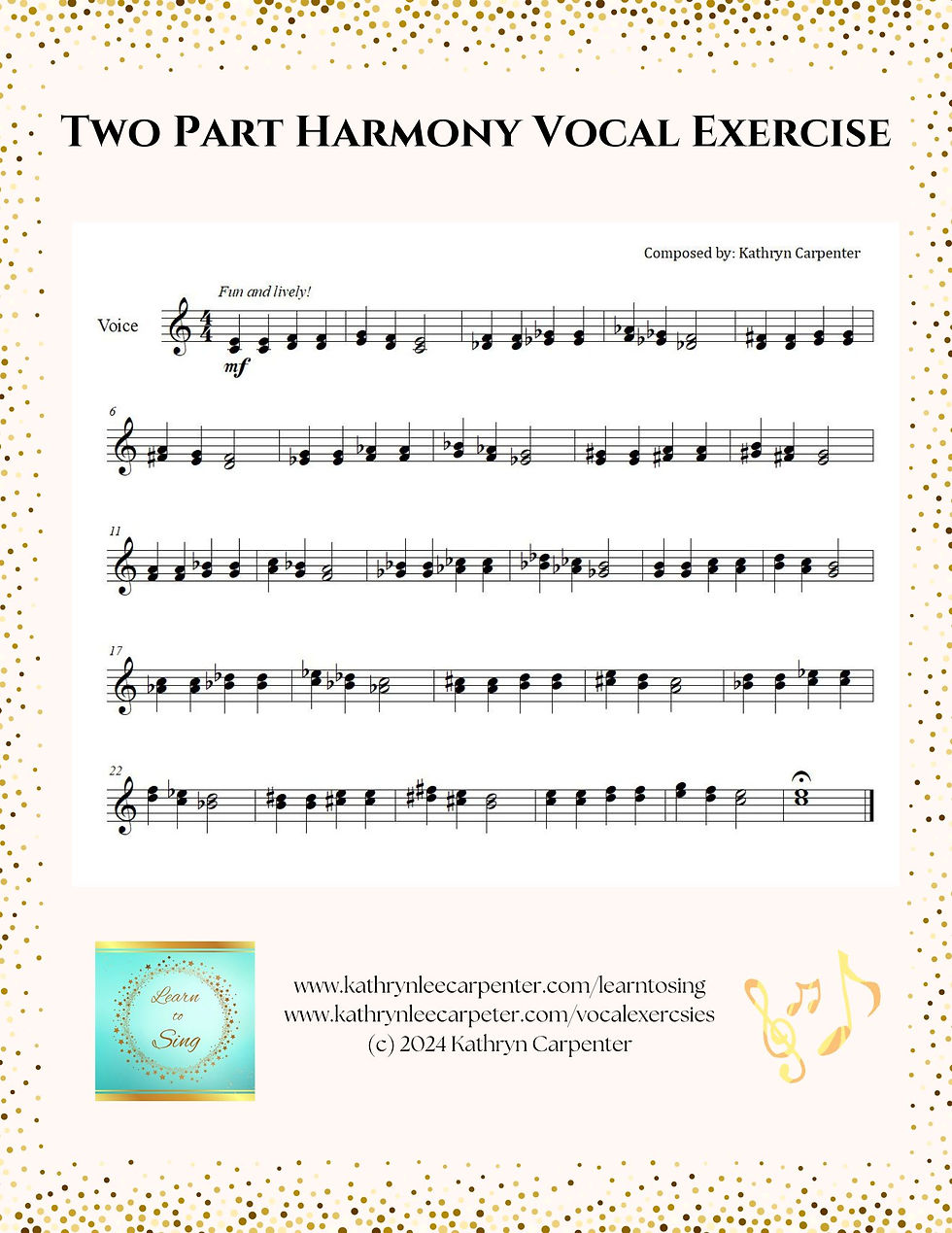 "Two Part Harmony Vocal Exercise"