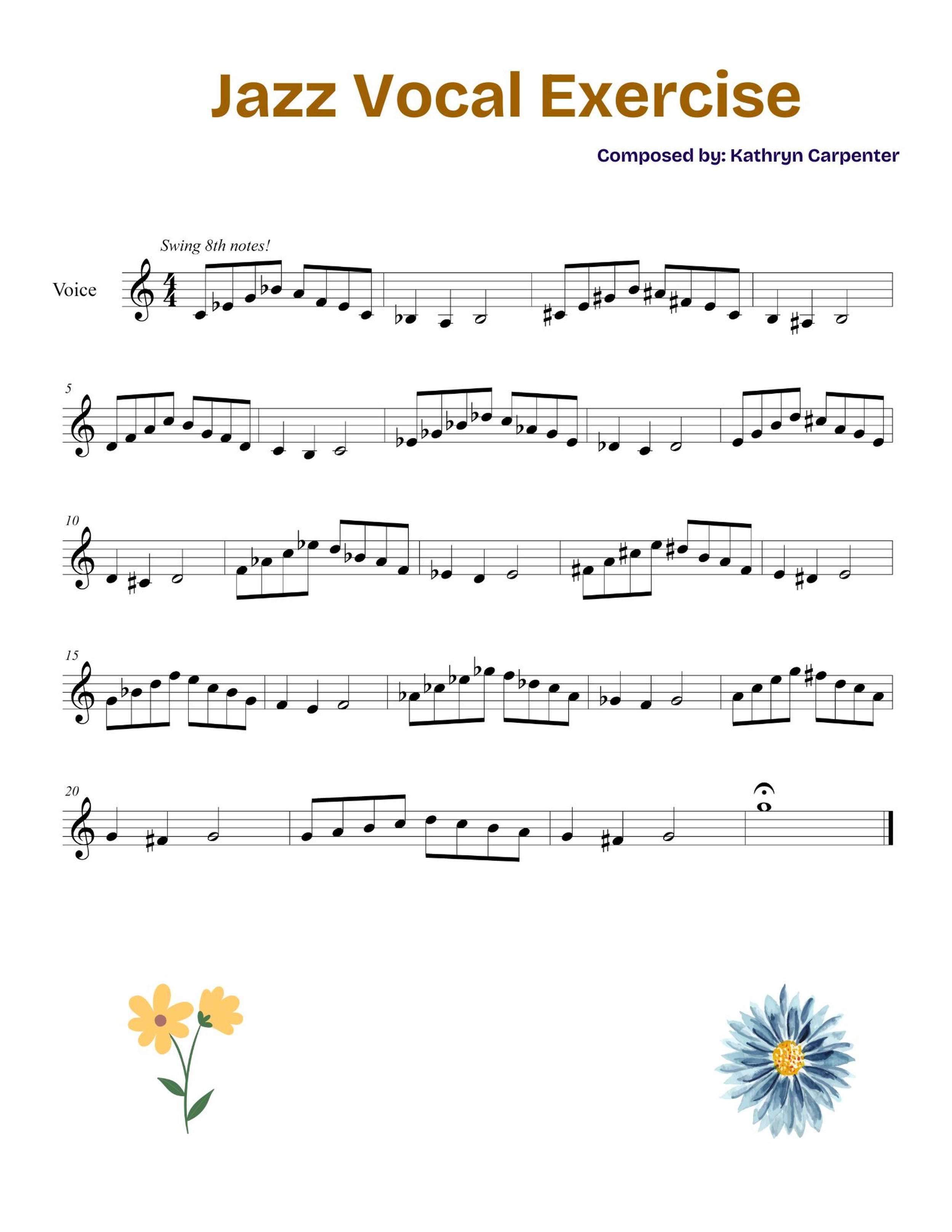 "Jazz Vocal Exercise" (FREE PDF)