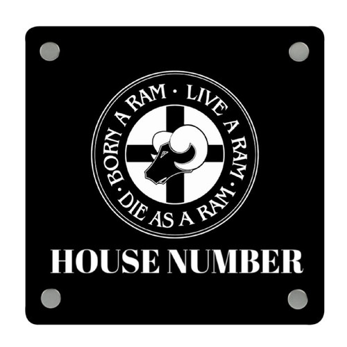 BORN A RAM - ACRYLIC HOUSE SIGN | Born A Ram Site