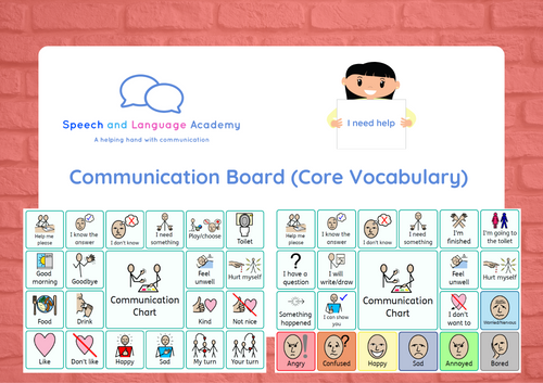 Communication Aid - Core Vocabulary | Speech and Language