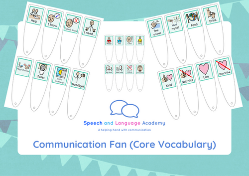 Communication Fan Aid - Core Vocabulary | Speech and Language